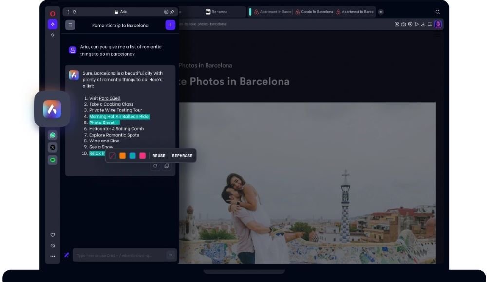 Opera GX Enhances Aria AI Assistant | Techcazt